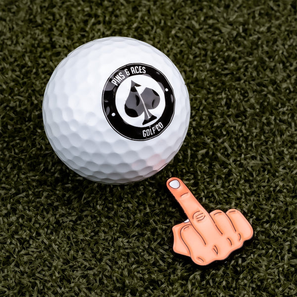 Funny Middle Finger Golf Ball Marker – Golf Gift with Attitude - Groovy ...
