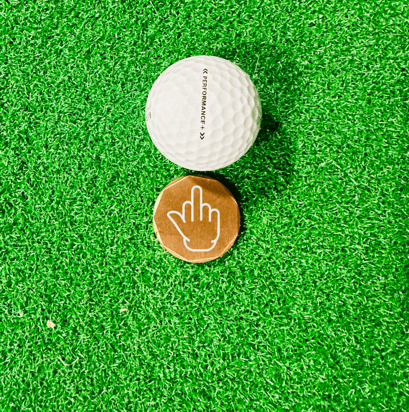 Cheeky Copper Golf Ball Marker - Engraved Middle Finger Design - Groovy ...