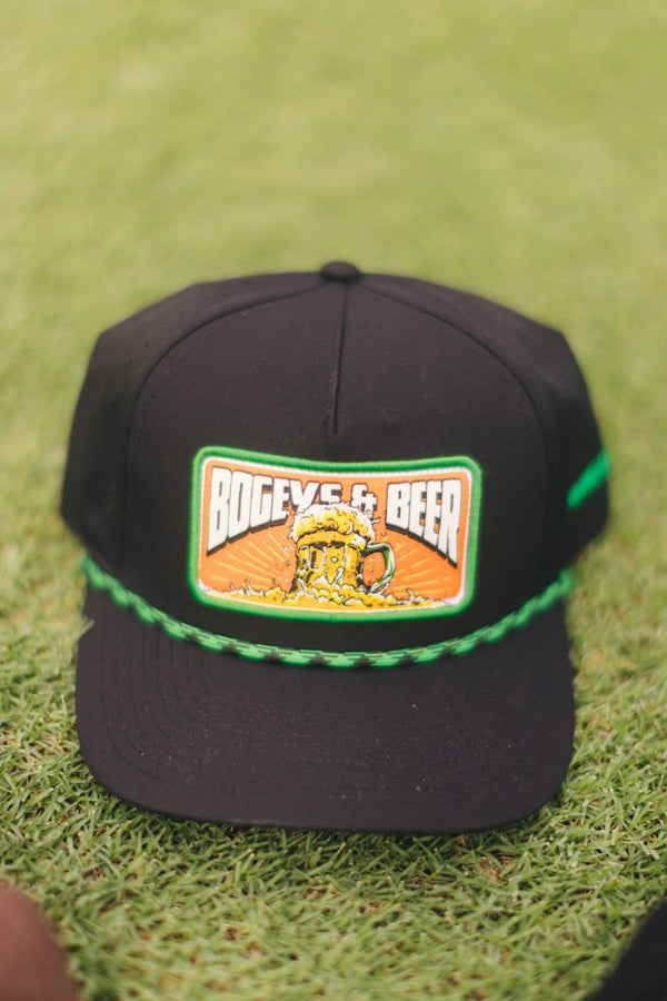 Bogeys and Beer Patch Rope Golf Hat - Groovy Golfer