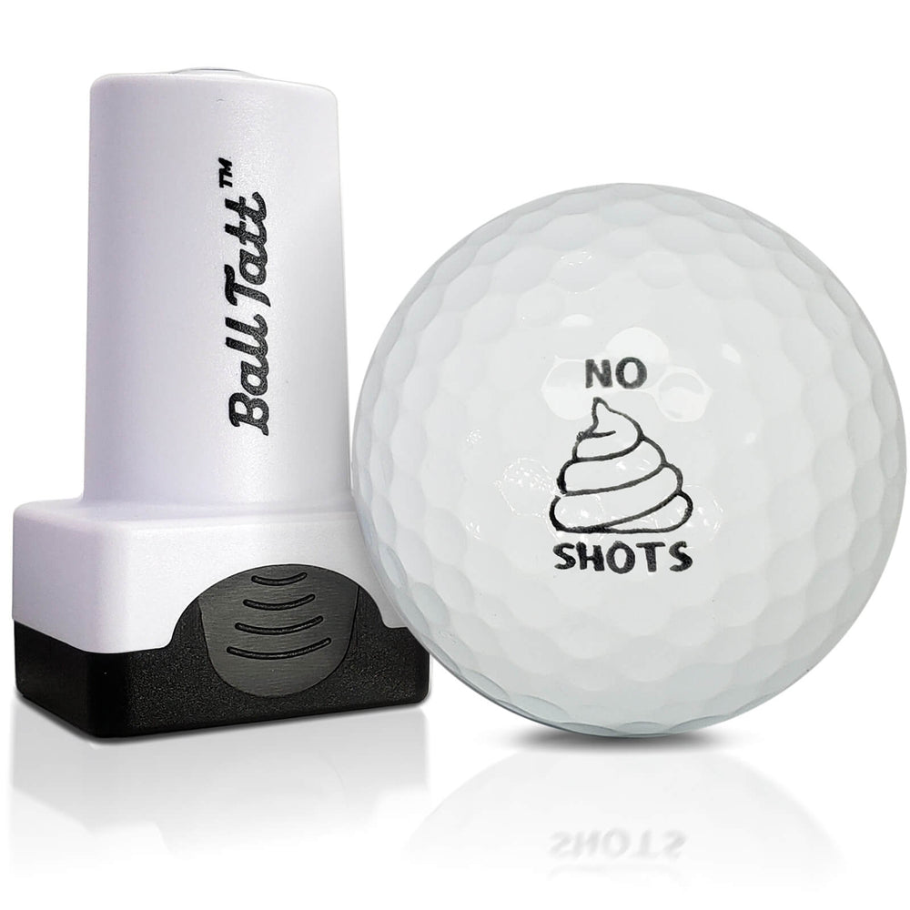 Funny Poop Emoji Golf Ball Stamp for Instant ID - Groovy Golfer