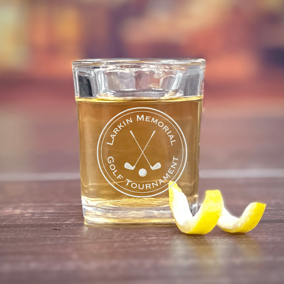 Custom Golf Shot Glass - Groovy Golfer