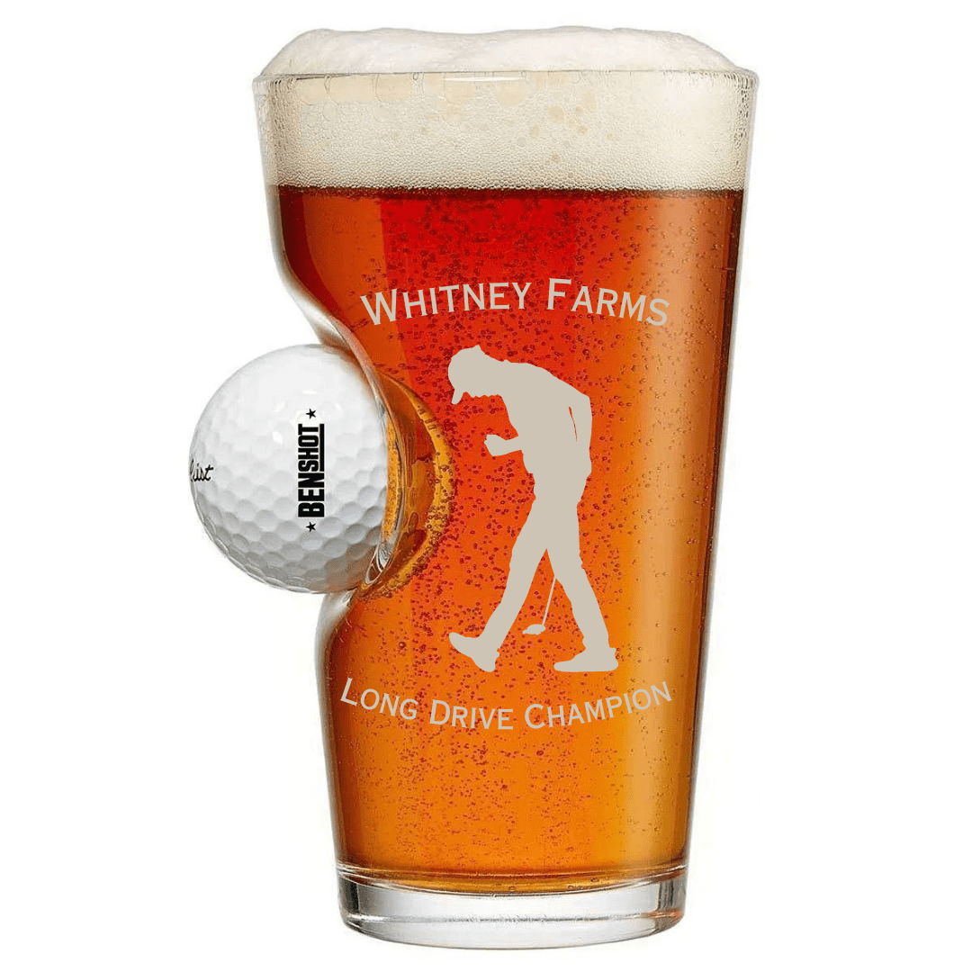Golf Tournament Golf Ball Pint Glass - Groovy Golfer